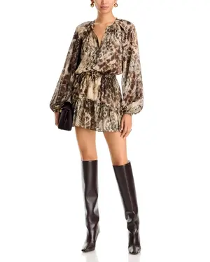 Ramy Brook Vivi A Line Dress - Bone Python