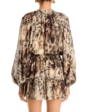 Ramy Brook Vivi A Line Dress - Bone Python