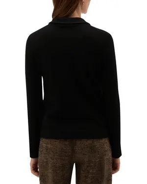 HOBBS LONDON Mabel Wool Tie Neck Sweater - Black