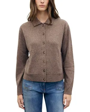 Gerard Darel Rayne Wool Collared Cardigan Sweater