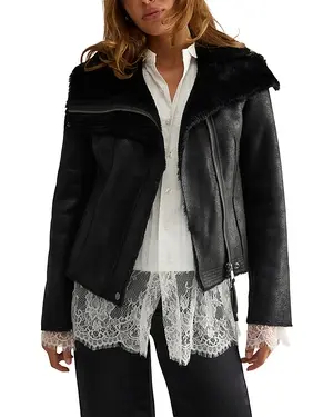 Free People Fourline Faux Shearling Jacket