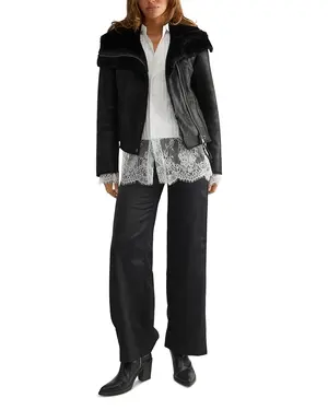 Free People Fourline Faux Shearling Jacket