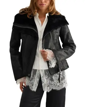 Free People Fourline Faux Shearling Jacket