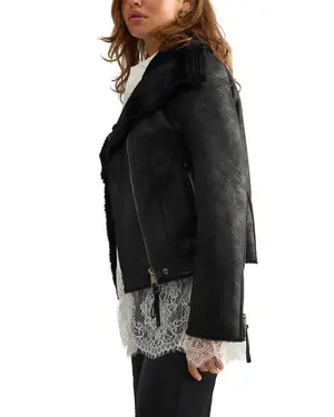 Free People Fourline Faux Shearling Jacket