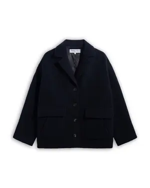 Gerard Darel Alon Wool Notch Collar Coat