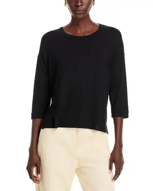Majestic Filatures Soft Touch Relaxed Crewneck Tee - Noir