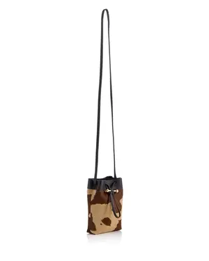 Strathberry Osette Midi Calf Hair Pouch Bucket Bag