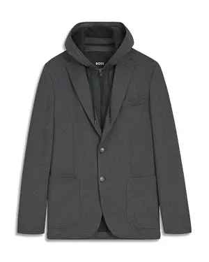 BOSS C-hanry Wool Drawstring Hood Sport Coat
