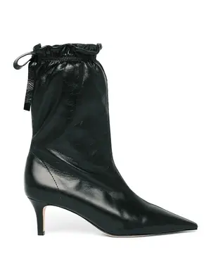 Cinq À Sept Alex Scrunched Leather Ankle Boots