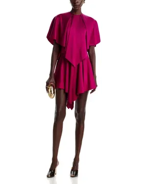 Stella McCartney Satin Cape Mini Dress