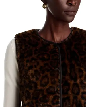 Echo Animal Hillside Faux Fur Vest - Deep Olive