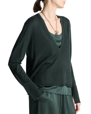 SAINT ART Jade Wool V Neck Sweater