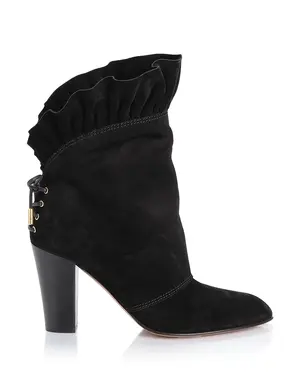Chloé Anouk Suede Ankle Boots - Black