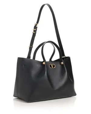 Valentino Garavani Vlogo Large Soft Leather Tote
