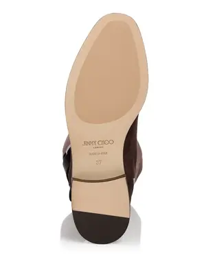 JIMMY CHOO Lawton Tall Boots - Chocolate