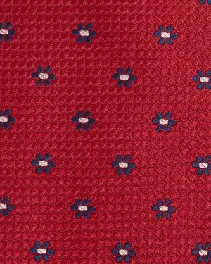 Bloomingdale'S Silk Classic Flower Tie Exclusive - Red Navy