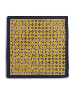Bloomingdale'S Medallion Silk Pocket Square Exclusive - Gold