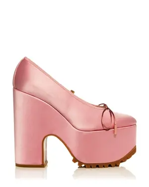 Moschino Silk Blend Bow Pumps