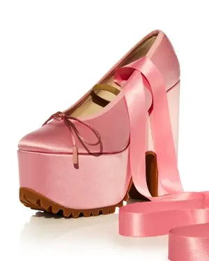 Moschino Silk Blend Bow Pumps
