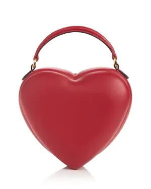 Moschino Heart Leather Top Handle Bag