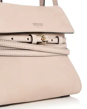 Moschino Tie Me Leather Shoulder Bag