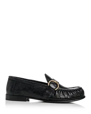 Miu Miu Logo Mocassin Loafers