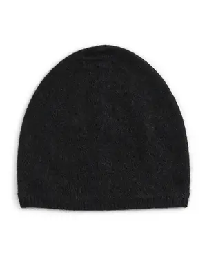 Aqua Brushed Cashmere Slouch Beanie Exclusive - Black