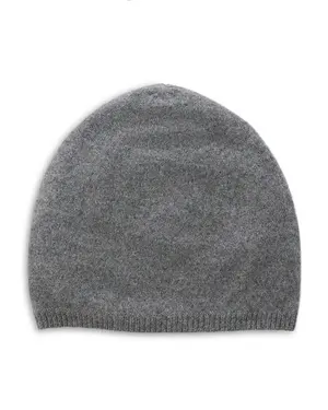 Aqua Brushed Cashmere Slouch Beanie Exclusive - Heather Grey