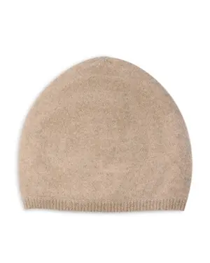 Aqua Brushed Cashmere Slouch Beanie - Exclusive Wheat