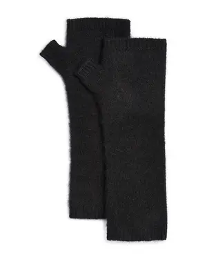 Aqua Brushed Cashmere Arm Warmers Exclusive - Black