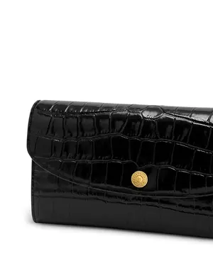 Veronica Beard Croc Embossed Leather Crossbody