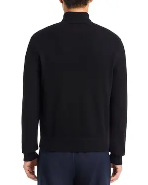 Moncler Wool Blend Zip Panel Down Cardigan Sweater