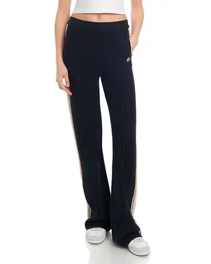 Casablanca Cafe Stripe Knit Track Pants - Navy Multi