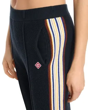 Casablanca Cafe Stripe Knit Track Pants