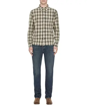 ALLSAINTS Bower Cotton Relaxed Check Shirt - Cloud Grey