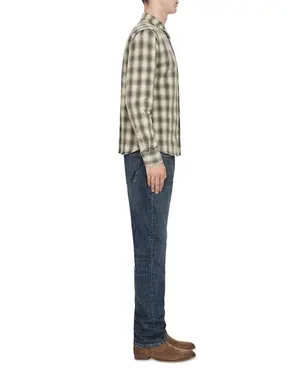 ALLSAINTS Bower Cotton Relaxed Check Shirt - Cloud Grey
