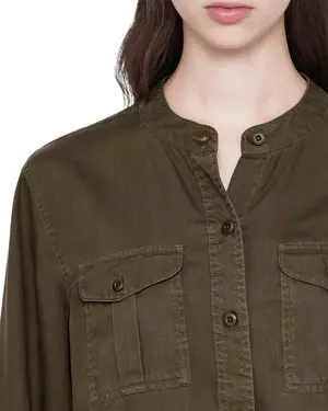 ALLSAINTS Tess Long Sleeve Military Shirt