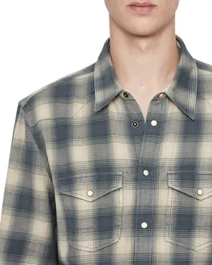 ALLSAINTS Brook Cotton Plaid Pocket Shirt