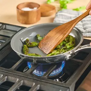 ANOLON Everlast Stainless Steel Ceramic Nonstick Skillet, 8.5