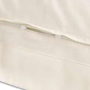 CELSO DE LEMOS Bourdon Sateen Sham Set, King - Ivory