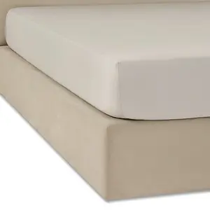 CELSO DE LEMOS Secret Fitted Sheet, King Nacre