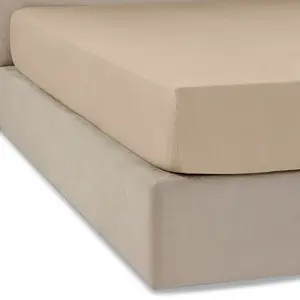 CELSO DE LEMOS Secret Fitted Sheet, King - Powder