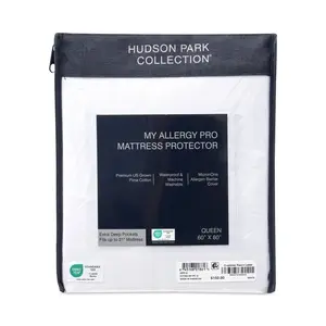 HUDSON PARK COLLECTION My Allergy Pro Pima Cotton Mattress Protector, Full Exclusive