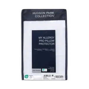 HUDSON PARK COLLECTION My Allergy Pro Pima Cotton Pillow Protector, King, Set Of 2