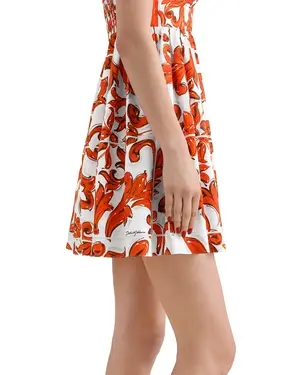 Dolce & Gabbana Majolica Print Short Poplin Dress