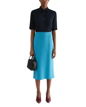 JIL SANDER Satin Short Sleeve Shirt