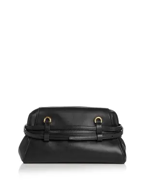 Moschino Tie Me Leather Clutch