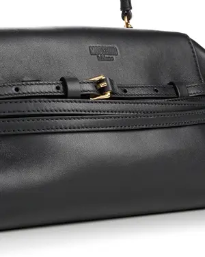 Moschino Tie Me Leather Clutch