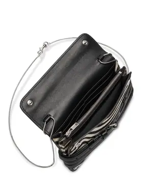 Moschino Tie Me Calf Hair Clutch