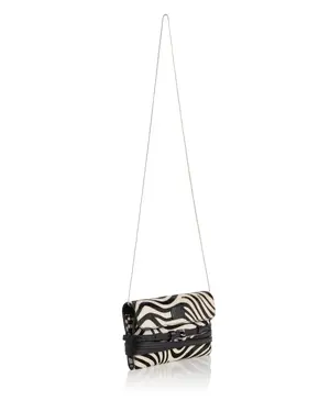 Moschino Tie Me Calf Hair Clutch